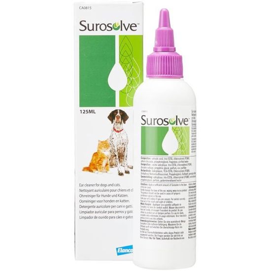 SUROSOLVE Nettoyant auriculaire chiens et chats - 125 ml - Cdiscount