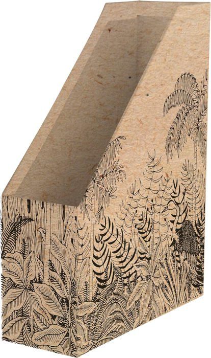Porte-Revues en Carton motif Nature sur Papier Kraft 25x10x32,5 cm Home Office Finition Papier ...