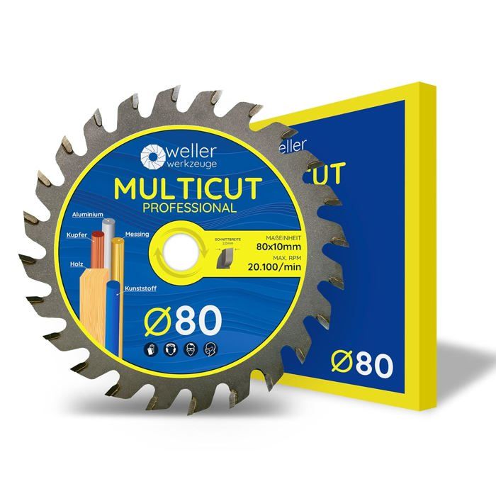 ZAYHO-Lame de scie circulaire professionnelle MULTICUT 80 x 10 mm pour bois, plastique ...