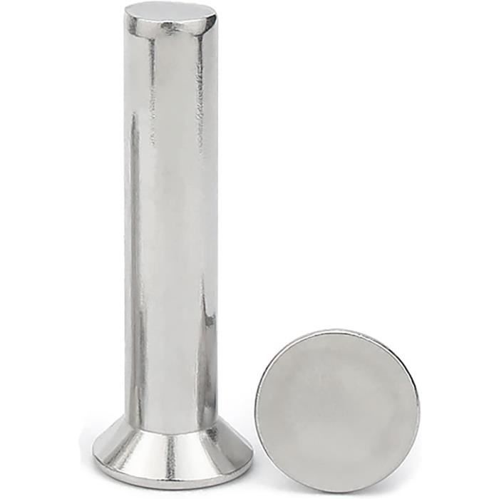Lot De 20 Rivets Solides À Tête Fraisée M6 X 30 Mm De Longueur À Tête ...
