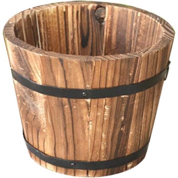 Pots De Fleurs En Bois Whisky Barrel Planter, Rustique Succulent ...