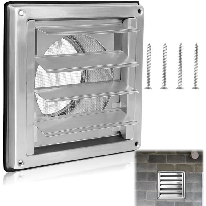 Grille d'aération 100 mm Anti-insectes Anti-intempéries En acier ...