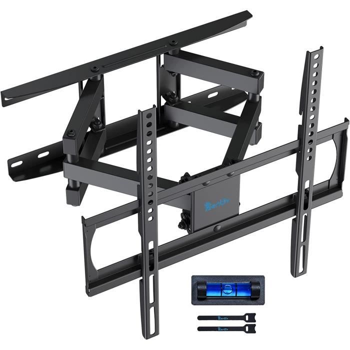 Support Mural TV de Orientable Inclinable Extensible Support de Fixation TV Ultra Solide avec ...