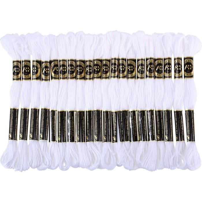 20 Pièces Fils à Broder Croix de Fil à Broder Fil de Point de Croix en ...