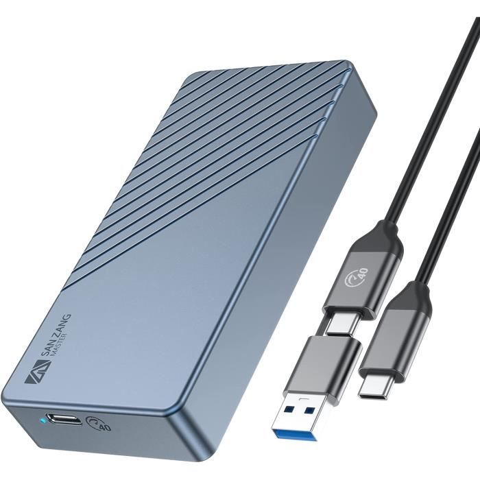 Boîtier M.2 NVMe Compatible avec Thunderbolt 3-4 USB 3.2-3.1-3.0-2.0 ...
