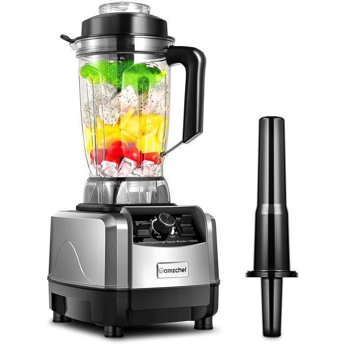Blender Smoothie, AMZCHEF Mixeur Blender 1500W Professionnel, Mixeur ...