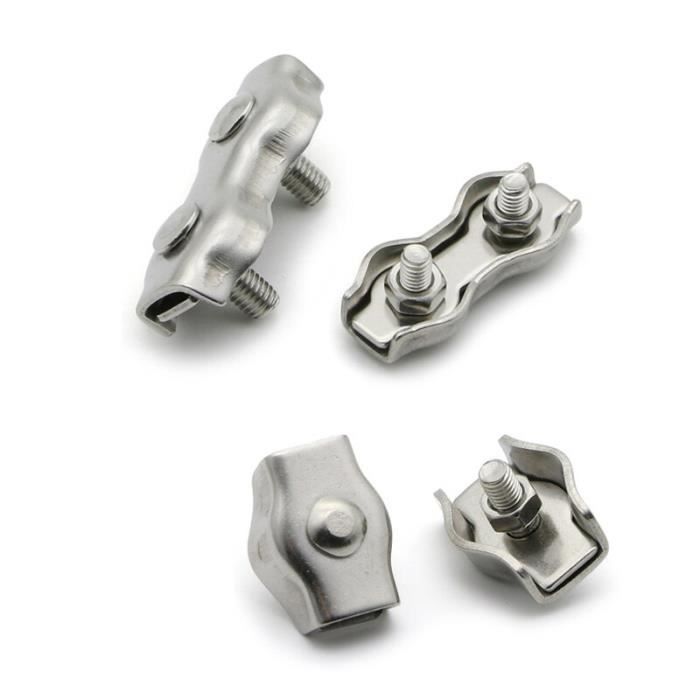 Collier de serrage,Serre-câble simple ou Double en acier inoxydable 304 ...