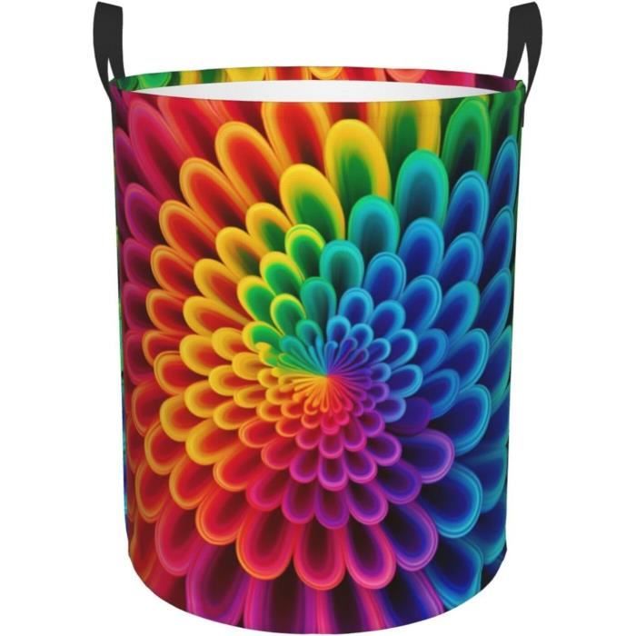 Grand Panier À Linge Autonome Avec Fond Coloré Et Imprimé - Panier À ...