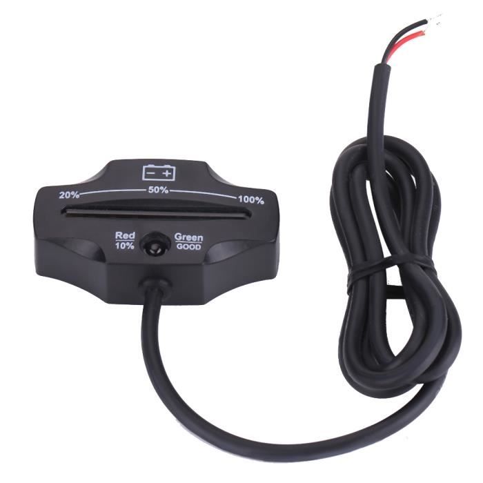 Dilwe jauge de batterie Jauge d'indicateur de compteur de batterie 12V ...