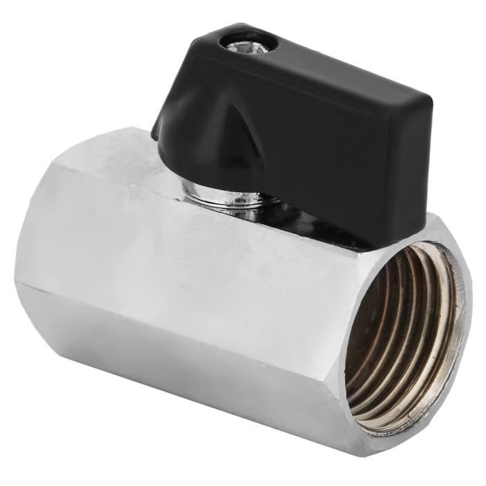 EJ.life mini vanne à bille femelle x femelle NPT Mini vanne à bille 1/2 'en laiton chromé ...