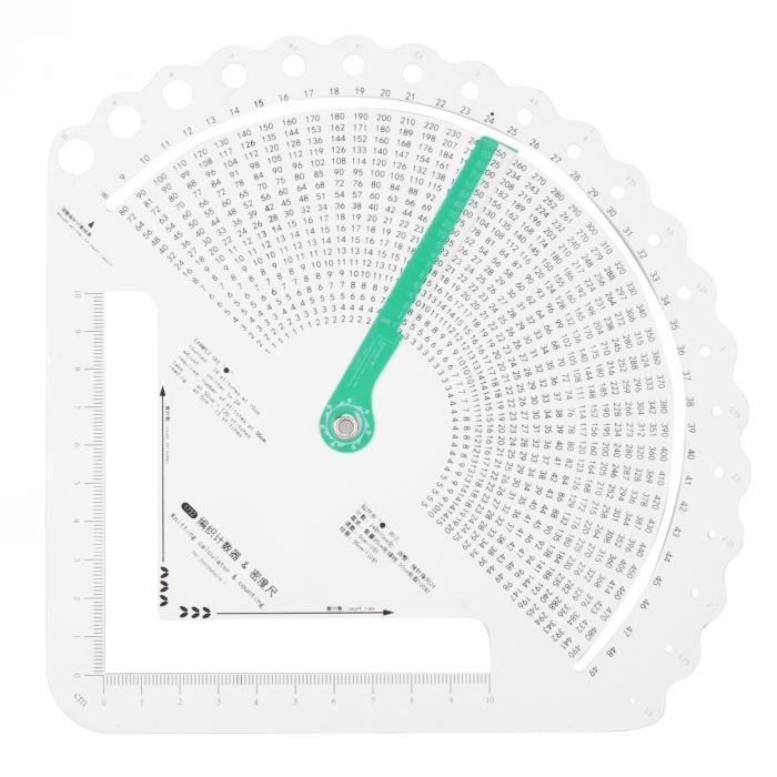 Fdit Règle de tricot Règle à tricoter jauge à tricoter outil de mesure ...