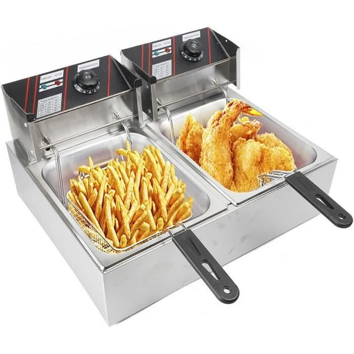 Friteuse Électrique Électrique Professionnelle Double Gastro Friteuse ...