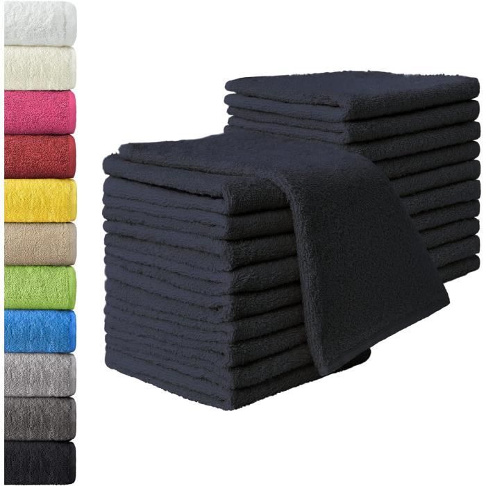 Nm-Ht0711 Lot De 20 Serviettes En Éponge Pour Invité, 30 X 50 Cm, 100 % ...
