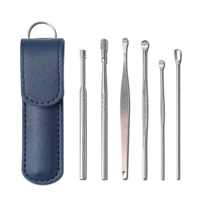 KIT ANTI-CERUMEN,Blue--Nettoyeur'oreilles, 6 pièces, dissolvant de ...