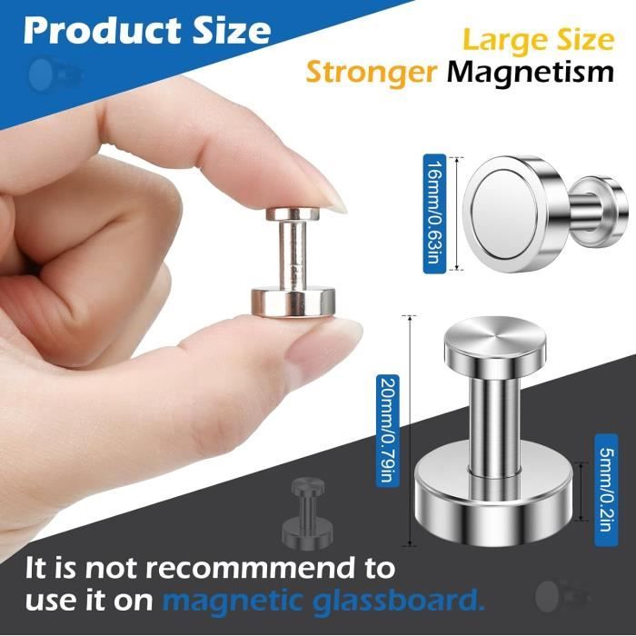 16×20mm Aimant Néodyme, 8 Pièces Aimants Puissants, Magnets Aimants ...