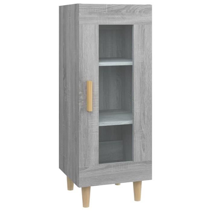 HEN - Buffet Sonoma gris 34,5x34x90 cm Bois d'ingénierie HB-A7 ...