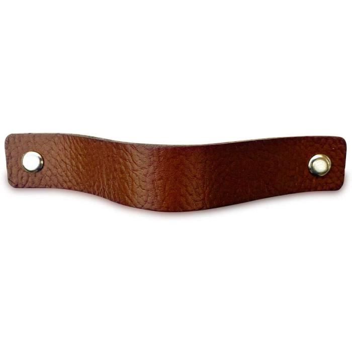 Poignées en cuir - Brute Strength - Cognac - Lot de 12 - 16,5 x 2,5 cm ...