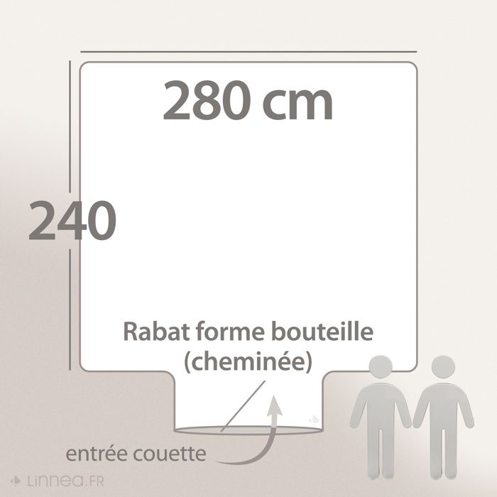 Housse de couette 280x240 cm percale coton ALEX marron Moka - Cdiscount ...