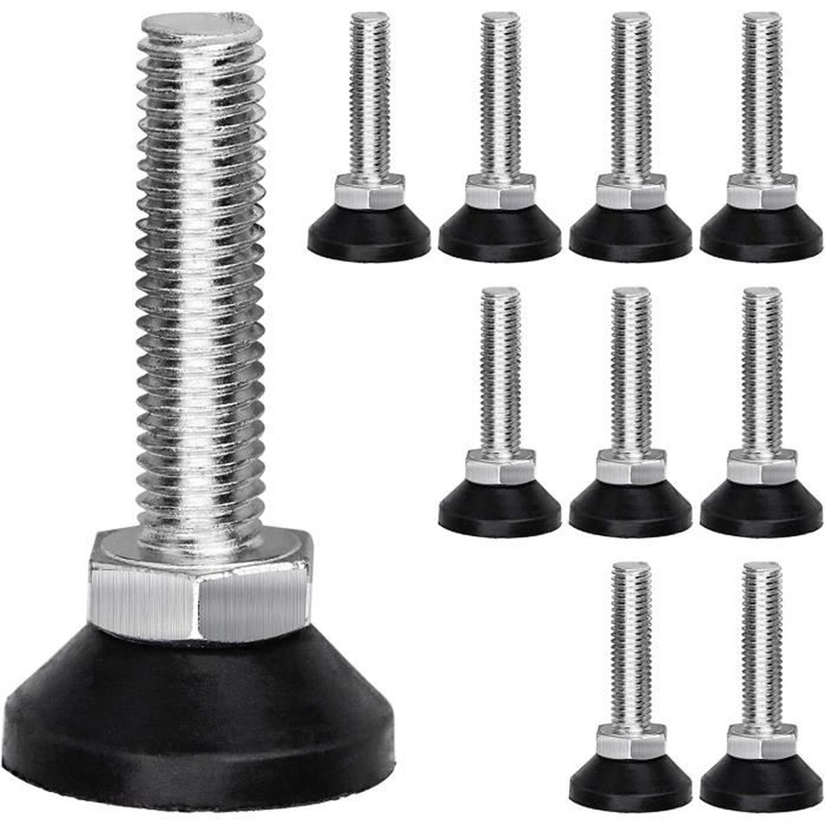 10Pcs Vis de Réglage pour Meuble Pied Ajustable,M10 x 40 mm,Pieds de ...