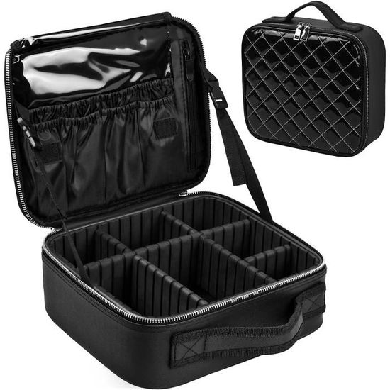 Trousse de Maquillage Voyage Vanity Case Boite Rangement Maquillage Malette Maquillage ...