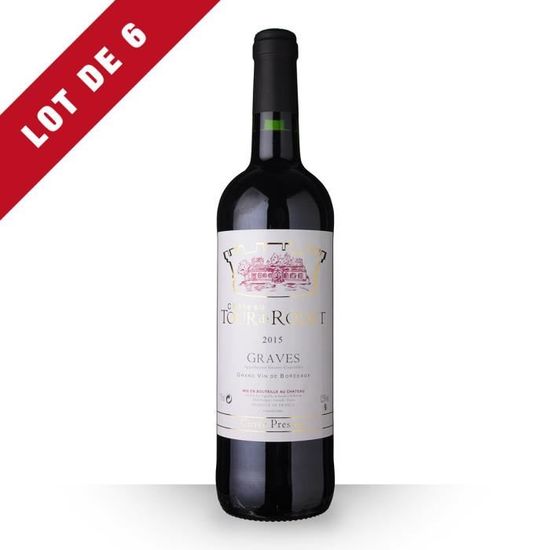 Lot de 6 - Château Tour de Rodet Graves Rouge 2015 - 75cl - La cave ...