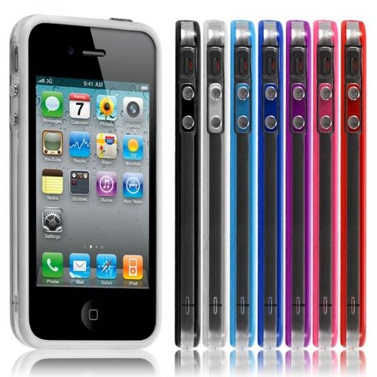 Coque Bumper pour Apple iPhone 4/4S - Achat / Vente Coque Bumper pour ...