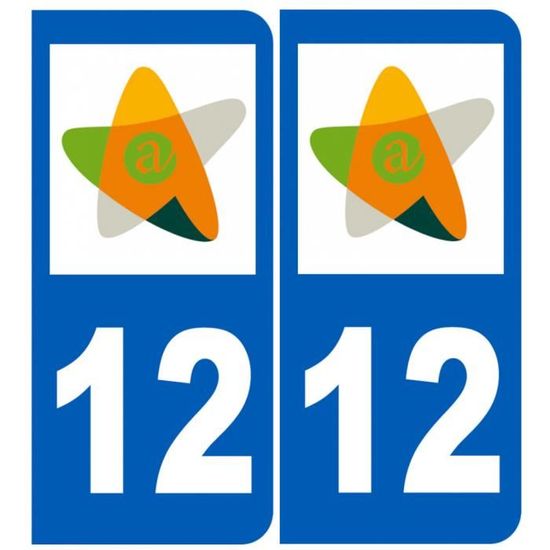 Sticker - STICKERS EXPRESS - Numéro Immatriculation 12 - Aveyron ...
