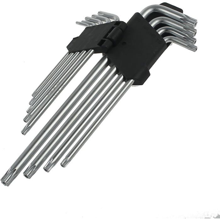Zhan-Jeu de 9 clés Allen Torx (métriques/Torx) à long manche avec ...