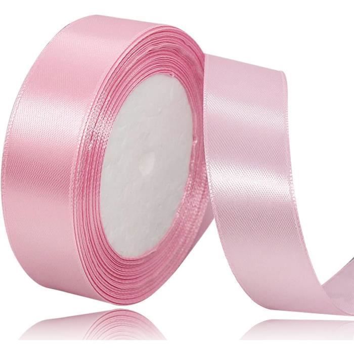 Ruban De Satin Rose 20Mm X 22M, Ruban Satinée Pour Emballage Cadeau ...