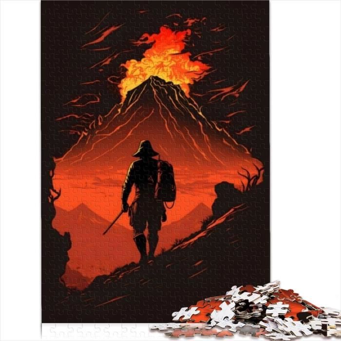 Puzzle 1000 Pièces Explorateur De Volcan En Éruption - Puzzles En Bois ...