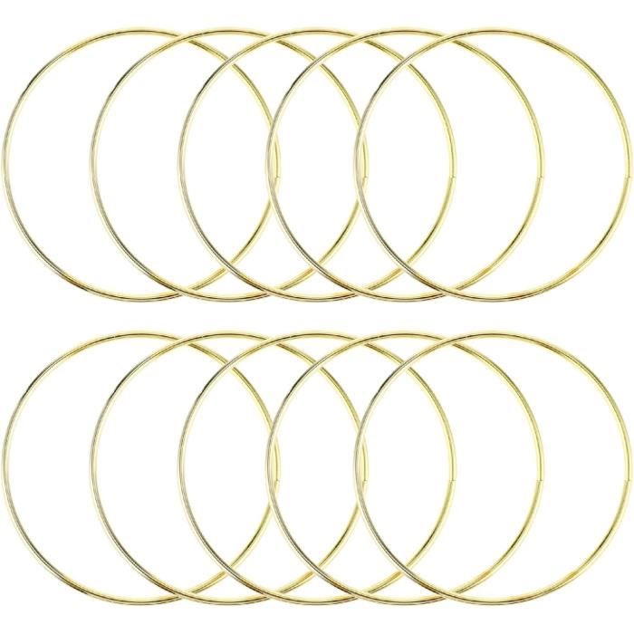 Lot De 10 Cercle Metal En Doré Pour Bricolage 10 cm, Dream Catcher ...