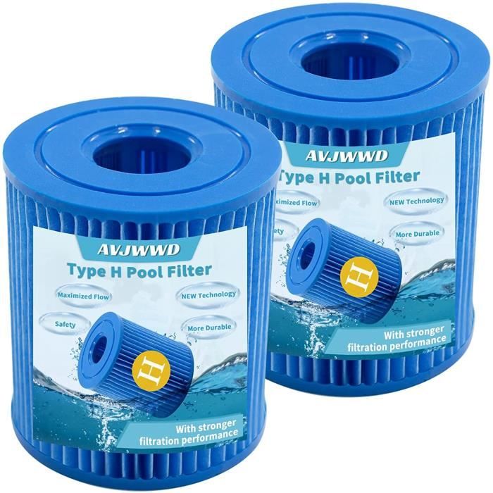 Cartouches de Filtre de Piscine pour Intex Type H,Bleu Améliorer Filtre ...