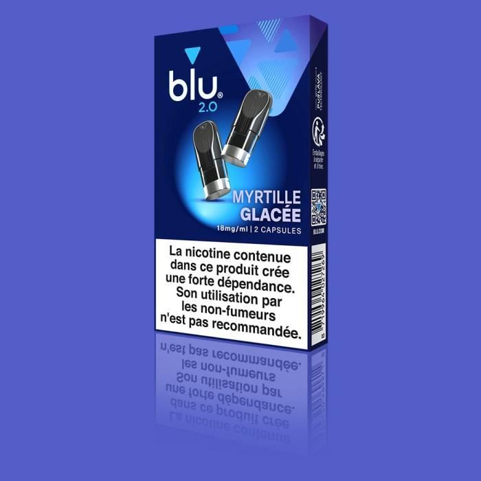 1 BOITE DE 2 CAPSULES BLU 2.0 MYRTILLE GLACEE 18 MG - Cdiscount Au ...