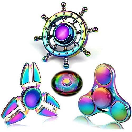 Rainbow Snitch Fidget Fingers Hand Spinners Metal Focus Décompression ...