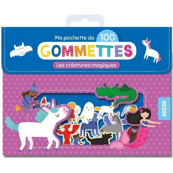 Pochette 100 gommettes repositionnable créatures magiques enfants ...