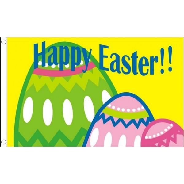Drapeau Joyeuses Pâques 150x90cm - Happy Easter... - Cdiscount Maison