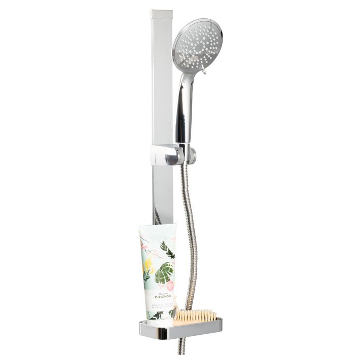 Set de douche à coller, avec douchette, flexible de douche en inox 1,75 ...