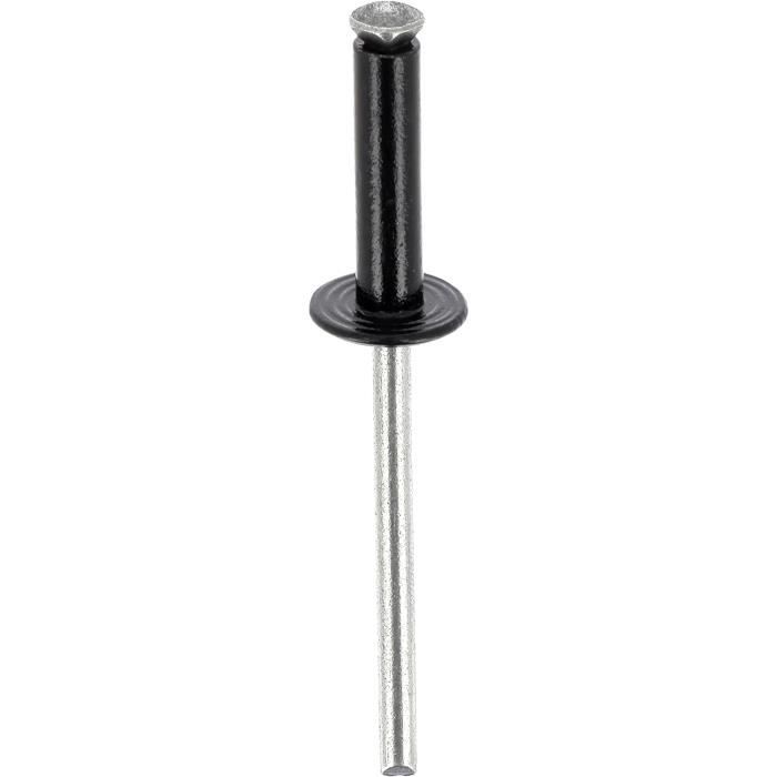 Rivet Aluminium Tête Large En Sachet, 4Mm X 14Mm, Noir, Lot De 56[u4772 ...