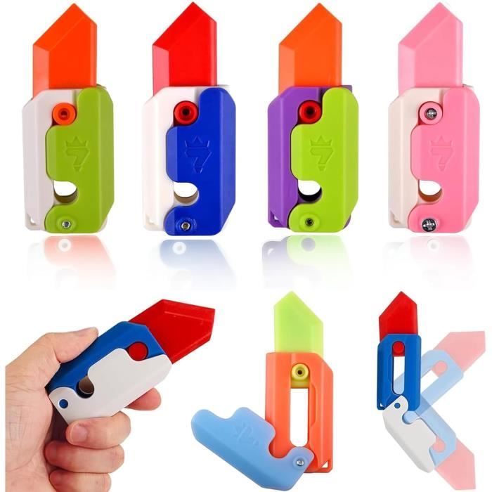 5 Jouets Gravity Fidget Jouets, Carotte Rétractable Knives Prop ...