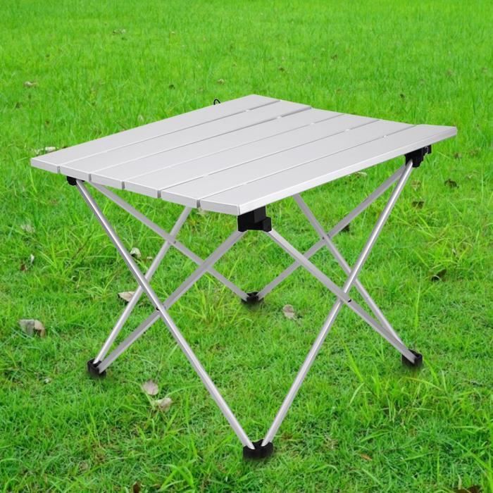 HURRISE Bureau pliable d'extérieur Table en alliage d'aluminium Table ...
