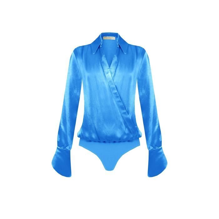 Body Blouse En Tissu Wet Rinascimento - CFC0107770003 (Bleu) Bleu ...