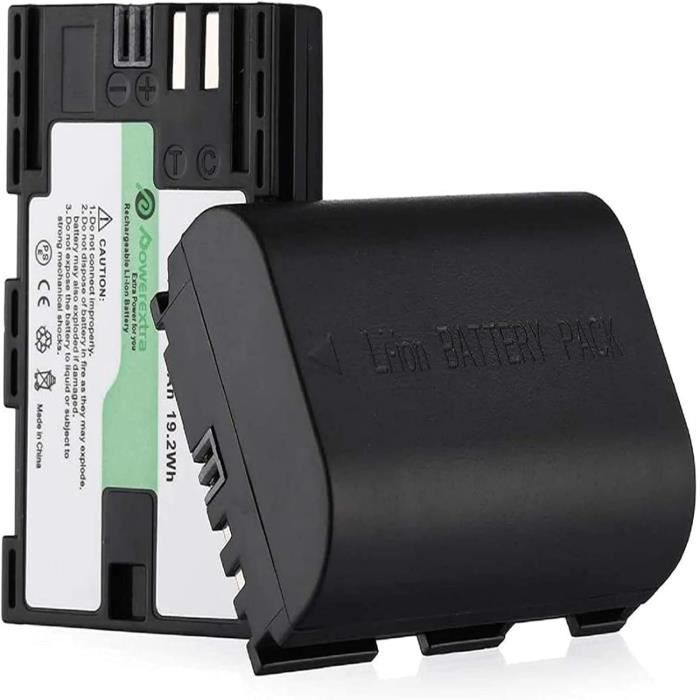 2 Remplacement Batteries Canon Lp-E6 Lp-E6N 2600Mah Pour Canon Eos 80D ...