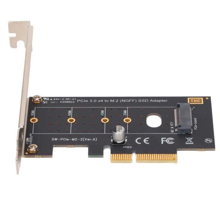 Shiny-Adaptateur M2 vers Pcie PCB plaqué or M2 NVME vers PCIe 30 X4 ...