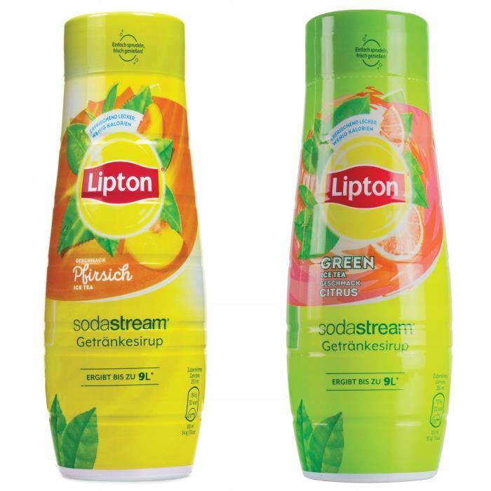 Sirop pour sodastream - Lipton - Ice Tea Peach et Green Tea - Boisson ...