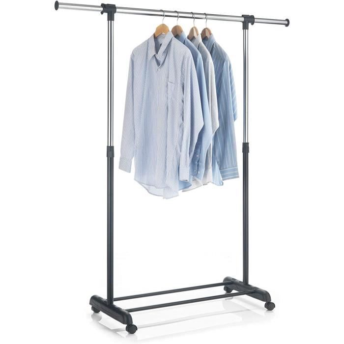 Portant à vêtements - SSS - Sala - Métal et plastique - Noir - Hauteur ...