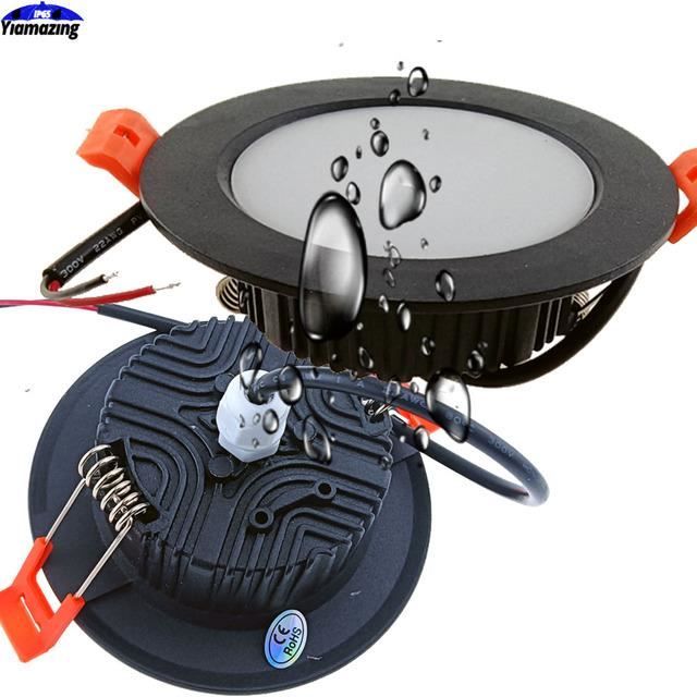 Downlight,IP66 220V-30W Black 145mm-Pure White--Plafonnier LED noir ...