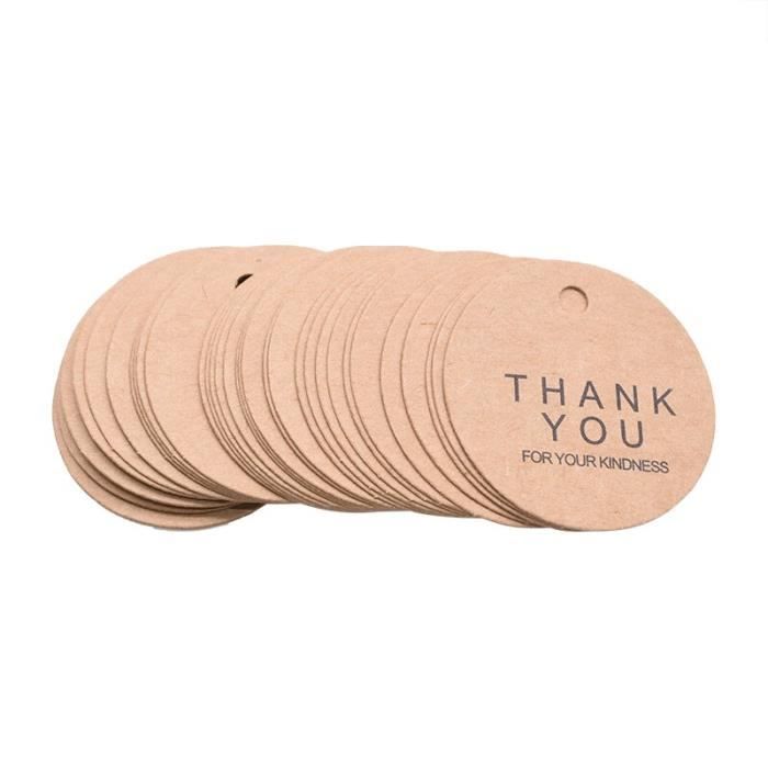 ETIQUETTE ALIMENTAIRE,Round Tags A--Étiquettes cadeaux en papier Kraft ...