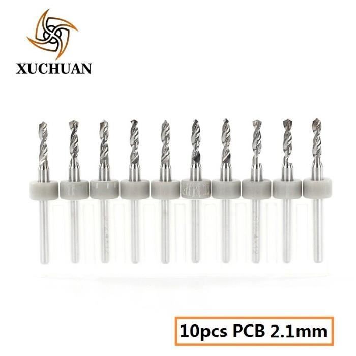 PCB2.1 10PCS -10 pièces PCB Forets 2.1 3.0mm PCB Circuit imprimé Foret ...