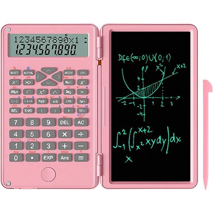 Calculatrice Scientifique 2 en 1 avec Tablette décriture, Calculatrice ...
