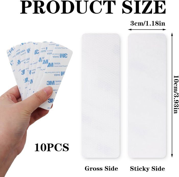 Lot de 10 Pièces Scratch Autocollant Double Face, Bande Agrippantes ...